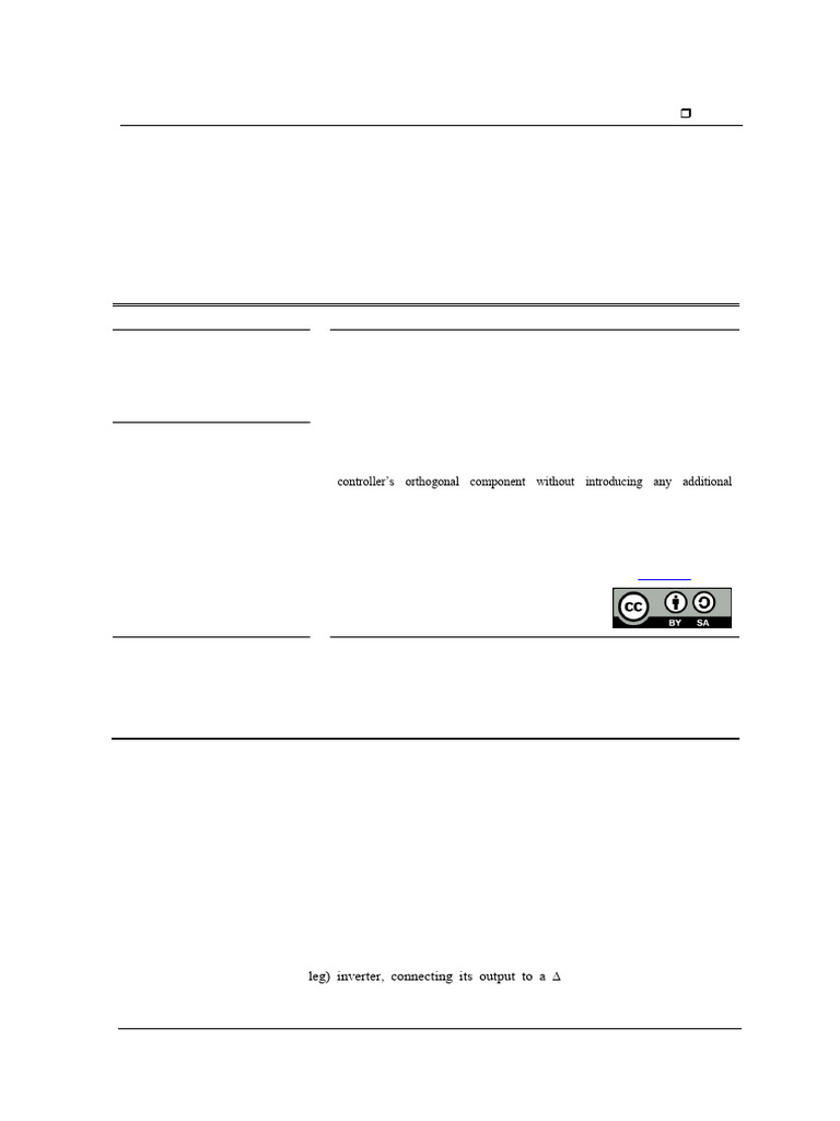 Enhanced Controller For A Four-Leg Inverter Operating in A Stand-Alone ...
