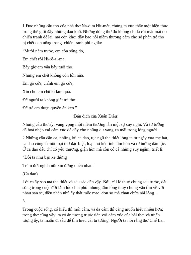 Tư Tư NG Trong Thơ Ca | PDF