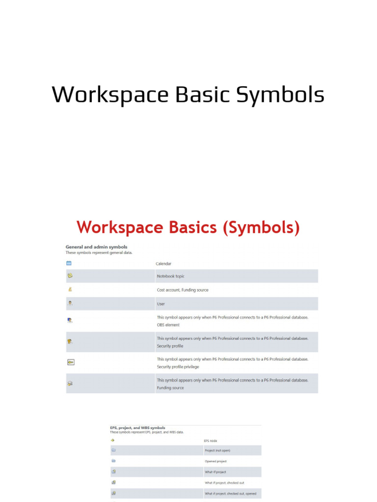 Workspace Basic Symbols | PDF