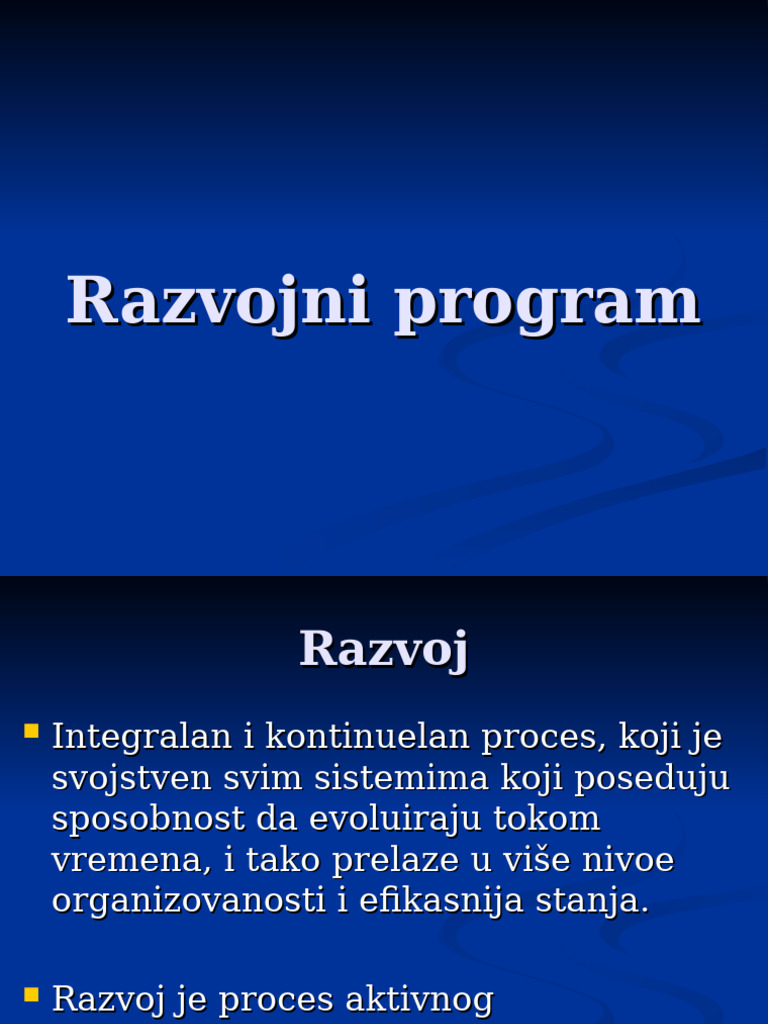 Zadatak 1 - Razvojni program | PDF