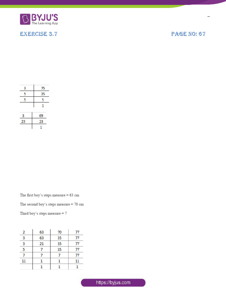 NCERT Solutions For Class 6 Maths Chapter 3 Playing With Numbers Exercise 3.7 | PDF