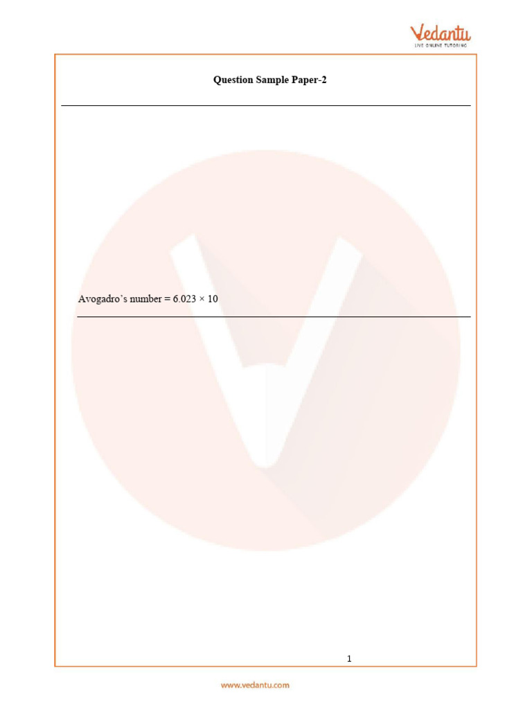 ISC Sample Papers for Class 11 Chemistry Paper 2 (2024-25) | PDF