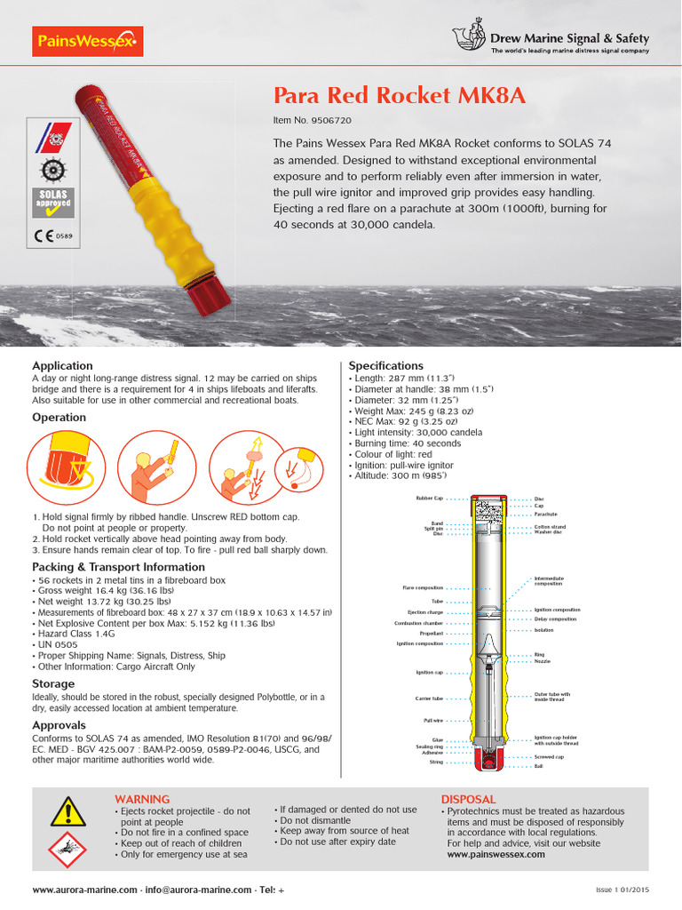 Para REd Rocket MK8A Instructions | PDF | Rocket