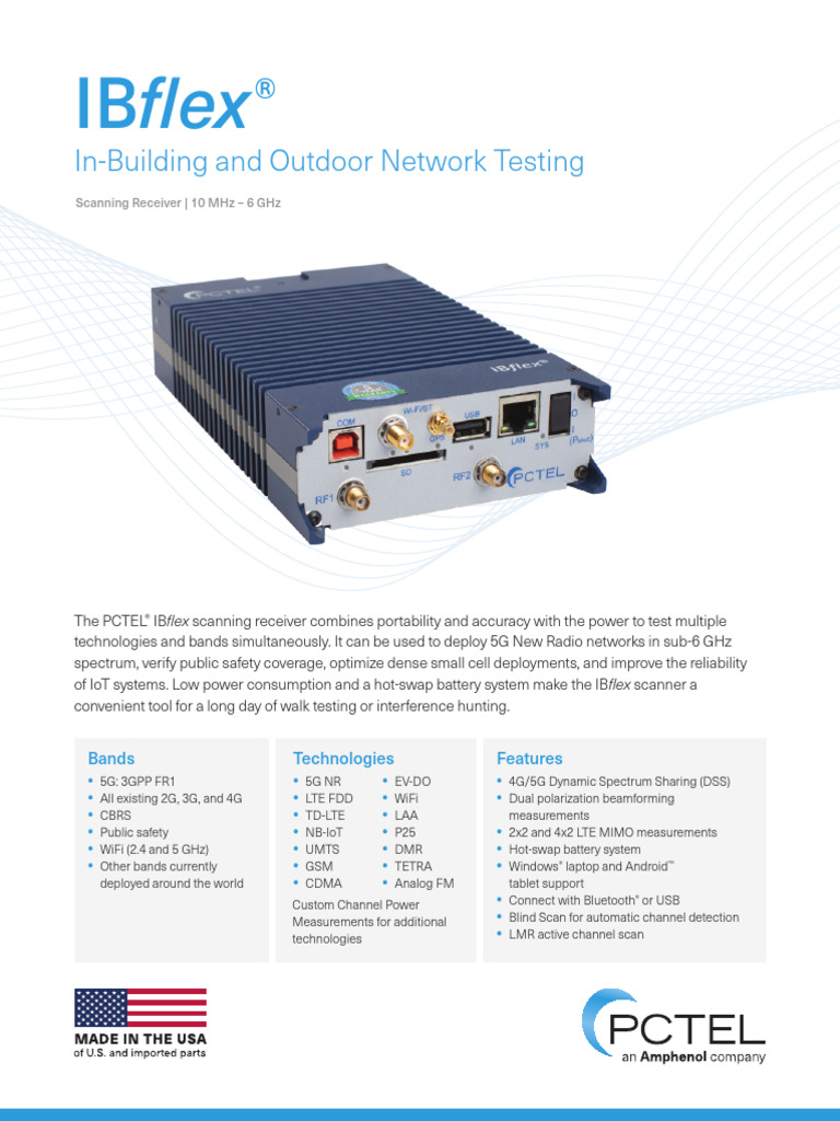 IBflex® Scanning Receiver For In-Building and Outdoor Network Testing ...