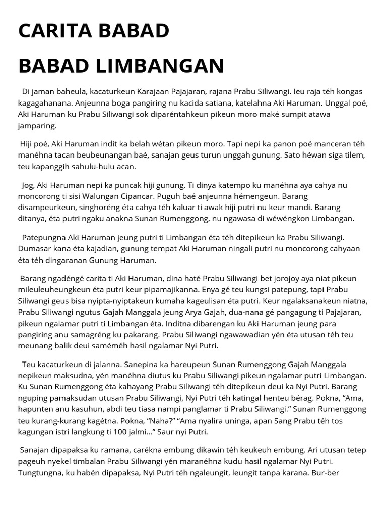 Babad Limbangan - 20240807 - 070048 - 0000 | PDF