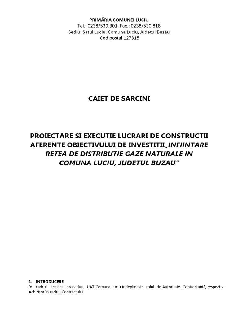 CN1072258 Caiet de Sarcini | PDF