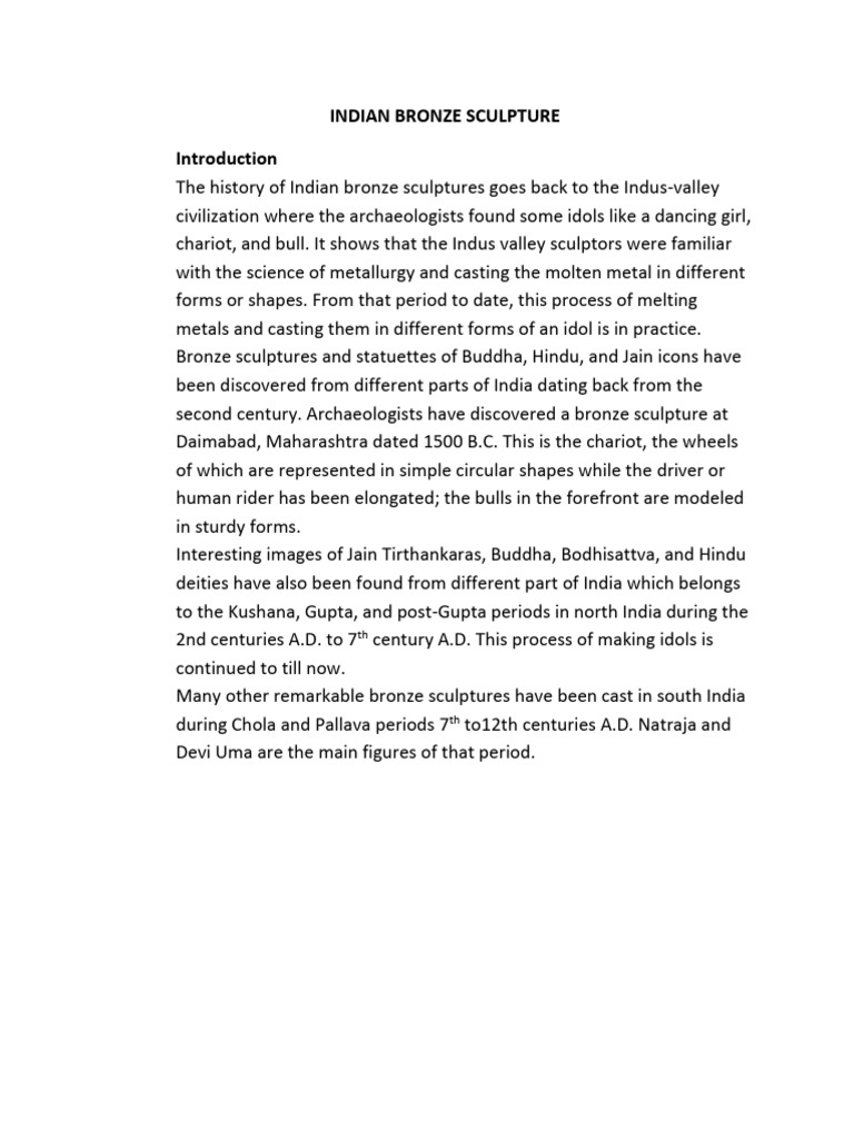 Indian Bronge Sculpture | PDF