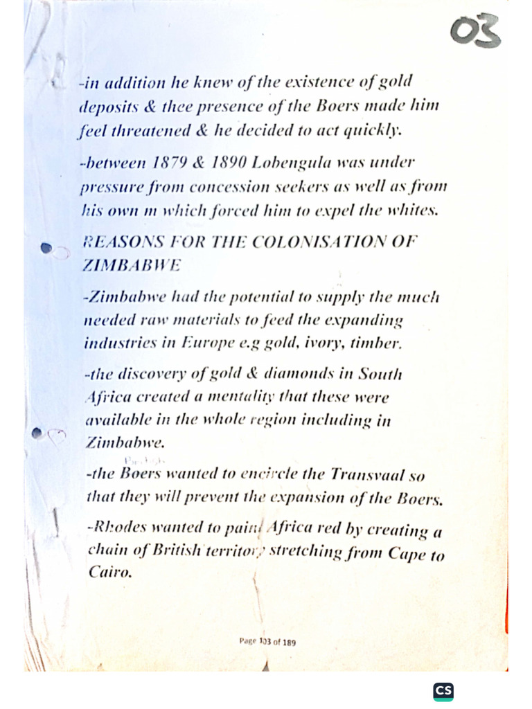 Zimbabwean History Thwala | PDF