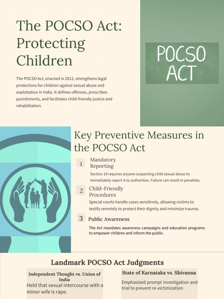 The POCSO Act Protecting Children PDF | PDF