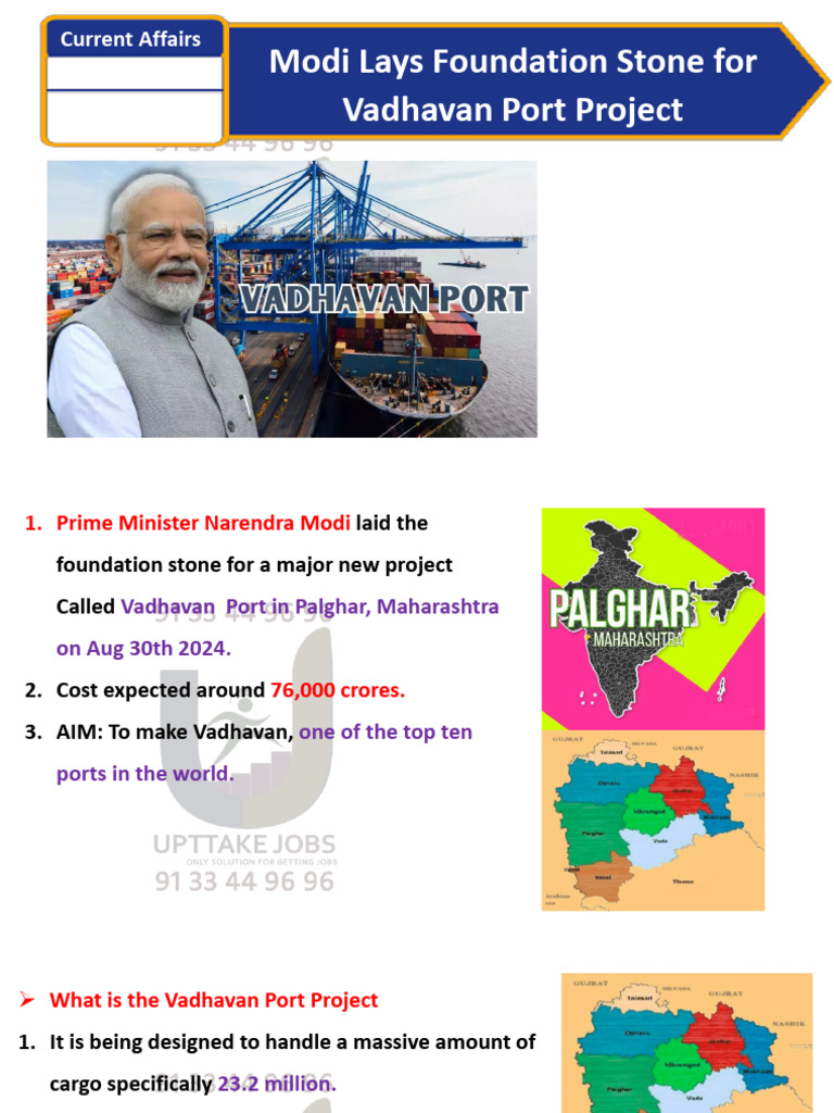 Vadhavan Port Current Affairs 3 September 2024 UPTTAKE JOBS | PDF Vadhavan Port Current Affairs 3 September 2024 UPTTAKE JOBS | PDF