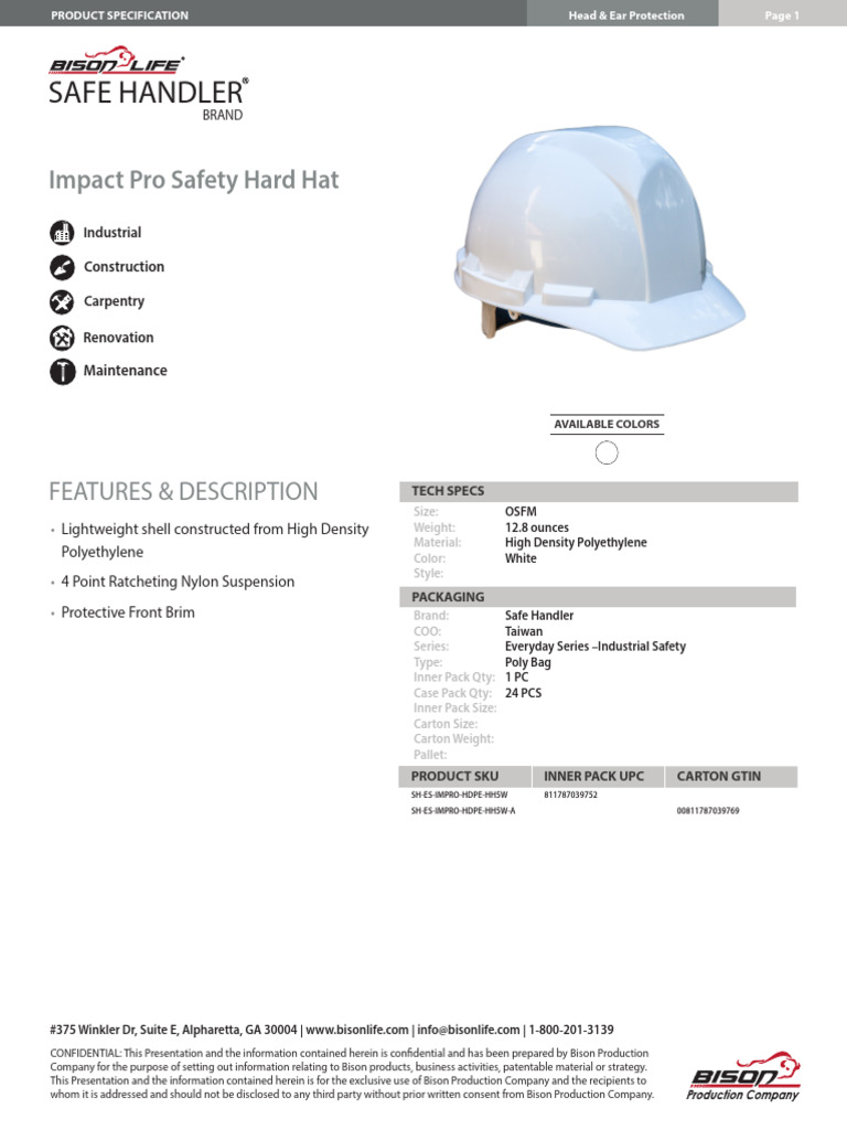 SH Impact+Pro+Safety+Hard+Hat | PDF