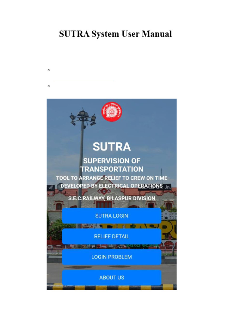 SUTRA System User Manual | PDF