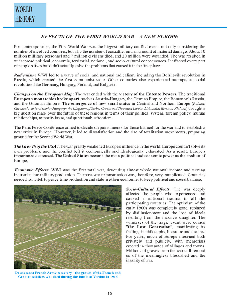 Effects of WWI and The Versailles System | PDF