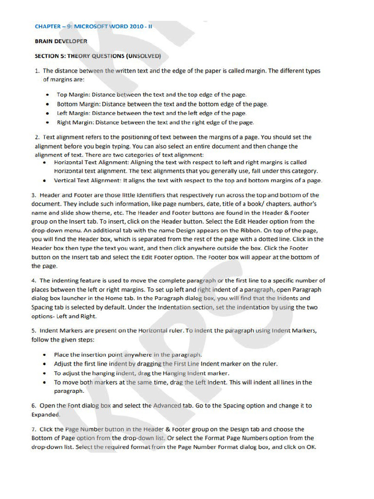 Ch 3 Microsoft Word Ii Pdf