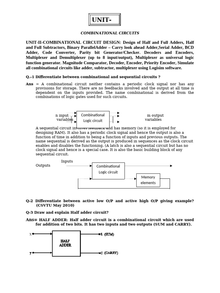Unit II CSE DELD | PDF
