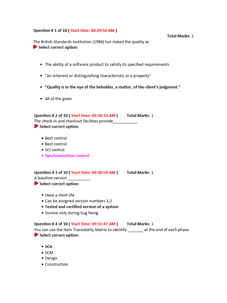 cs615 Midterm Mcqs Mega File | PDF
