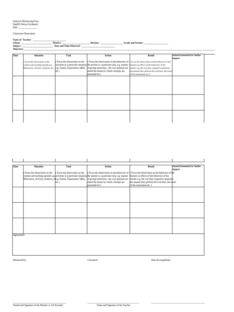 Supervisory STAR Form | PDF
