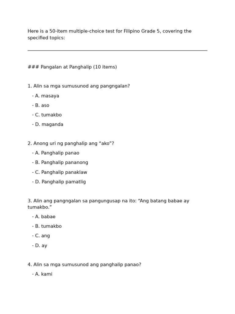 Filipino V | PDF | Language Arts & Discipline