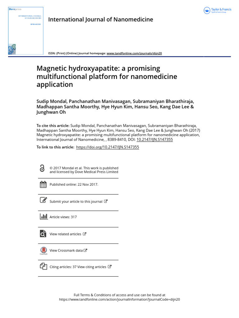 Magnetic Hydroxyapatite A Promising Multifunctional Platform For ...