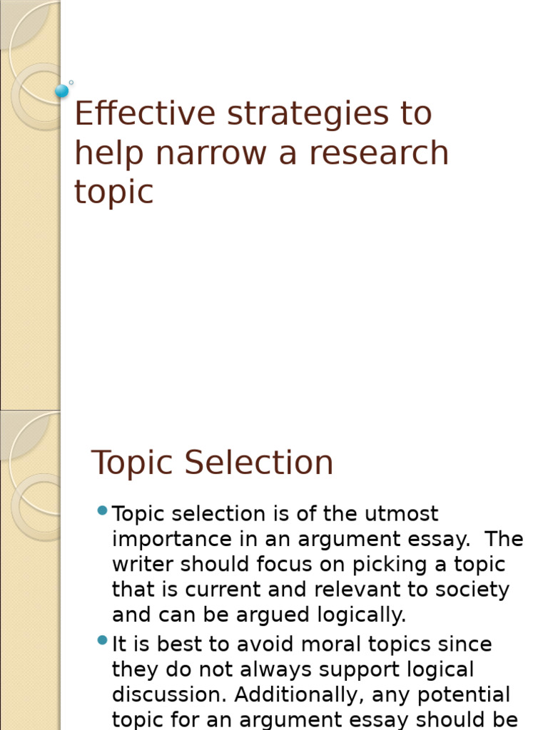 Narrow - Topic Presentation | PDF