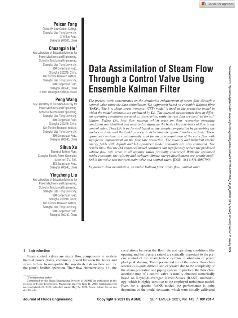 2021-JOFE-Data Assimilation of Steam Flow Through A Control Valve Using ...