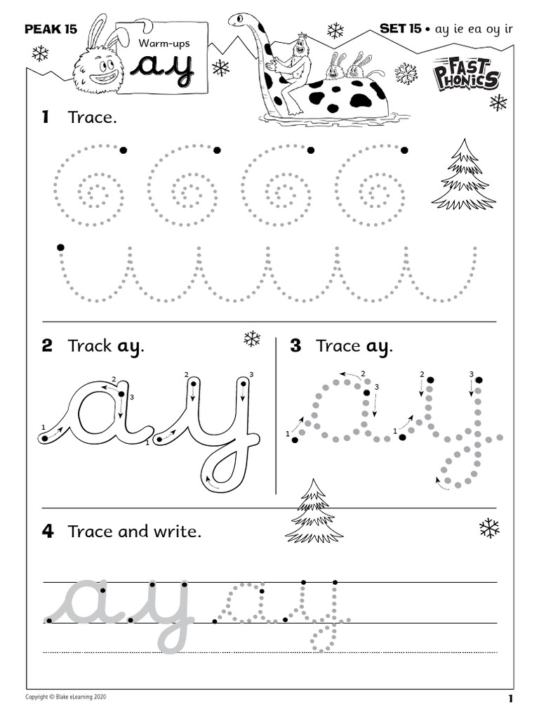 Activity Sheet FP Fast Phonics Worksheets Peak 15 Peak 15 Handwriting en-GB | PDF