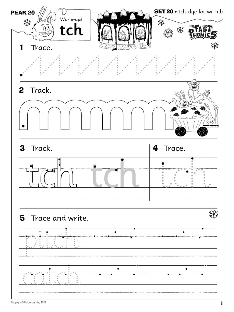 Activity Sheet FP Fast Phonics Worksheets Peak 20 Peak 20 Non-Cursive ...