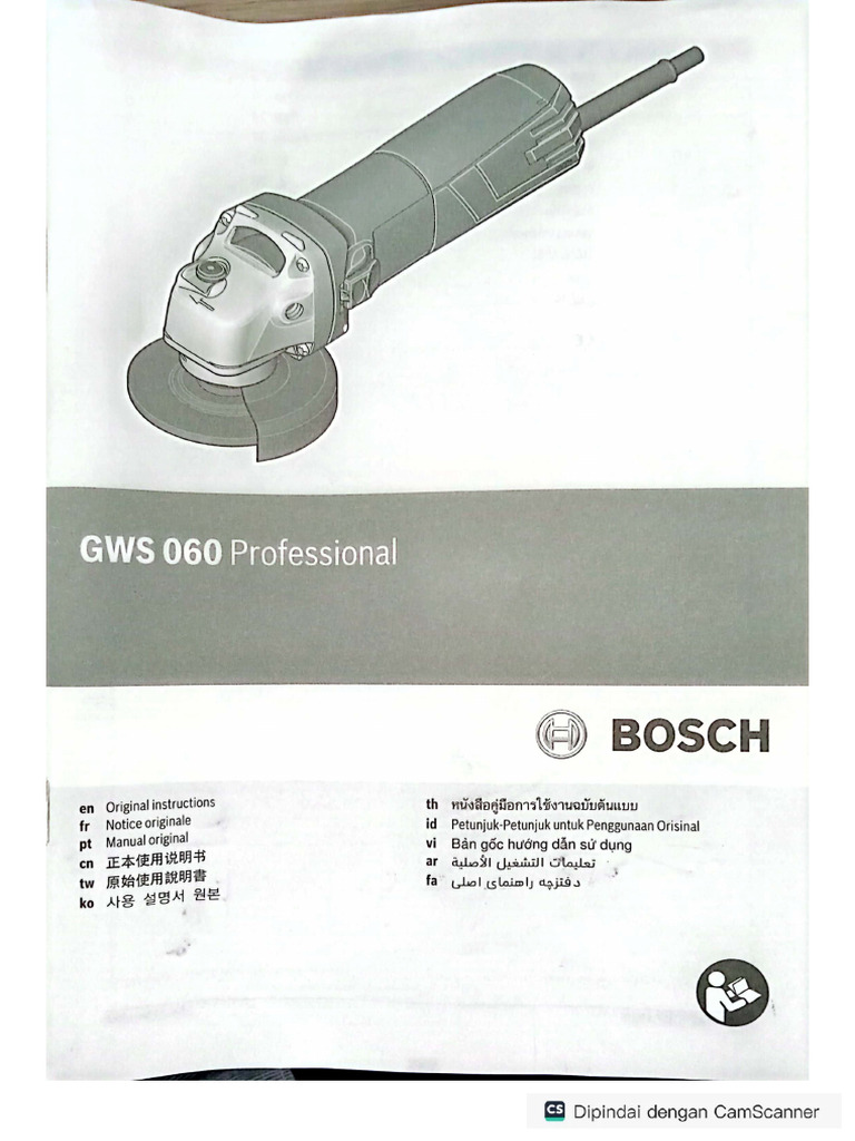 Gerinda GWS 060 Bosch | PDF
