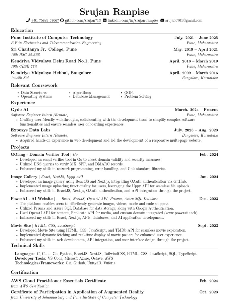 Sru Jan Resume | PDF