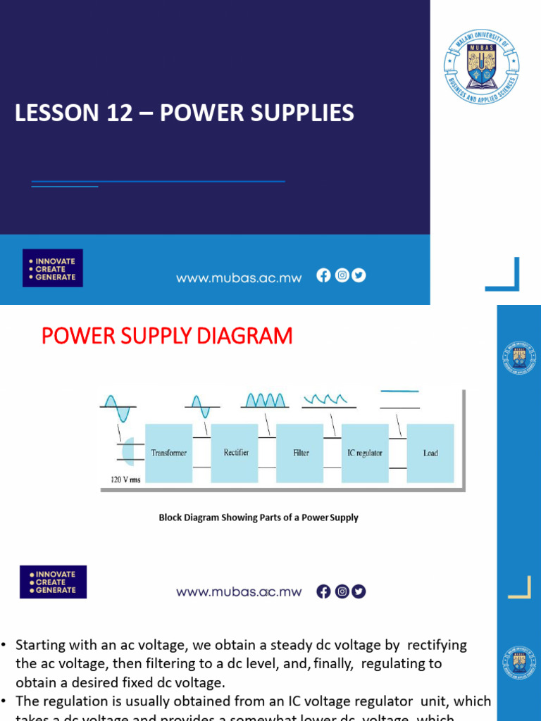 Lesson 12 - Power-Supplies | PDF | Rectifier | Computers