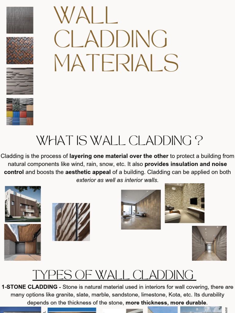 Wall Cladding Materials | PDF