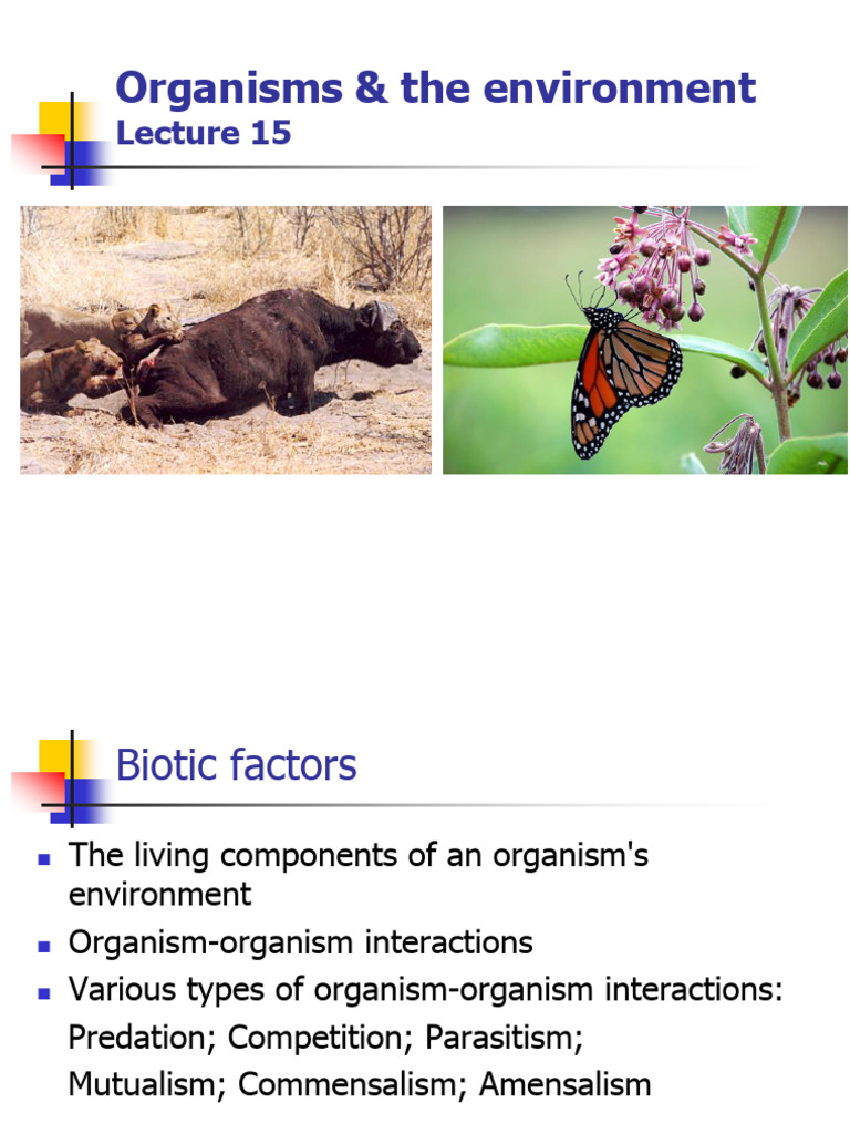 Lecture 15-Organisms Biotic Environment-1 | PDF