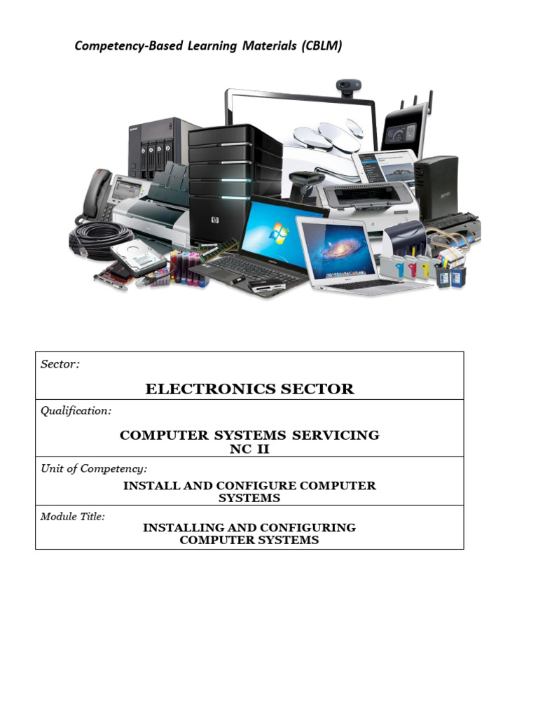 CBLM COC1 Install and Configure Computer Systems | PDF