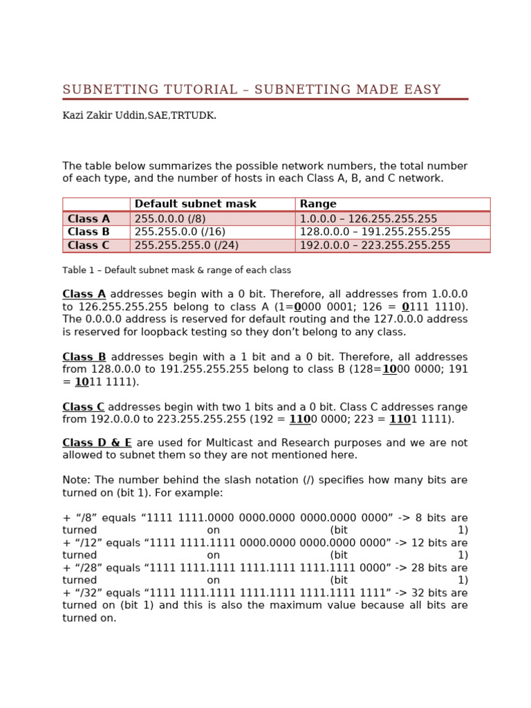 Subnetting Tutorial22 | PDF