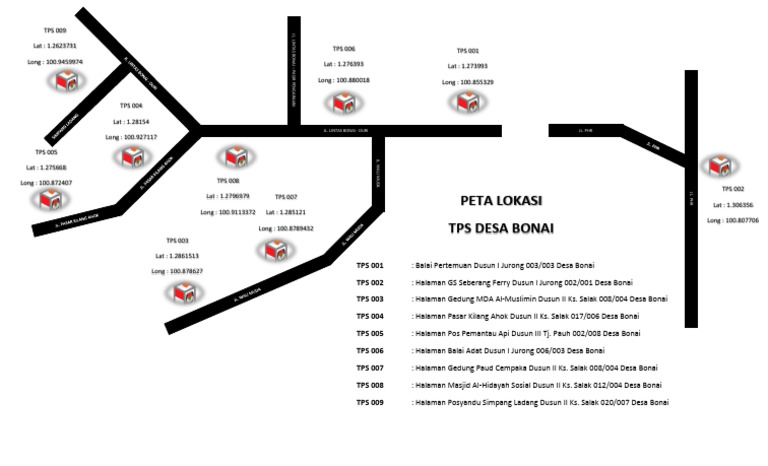 Denah TPS Desa Bonai | PDF