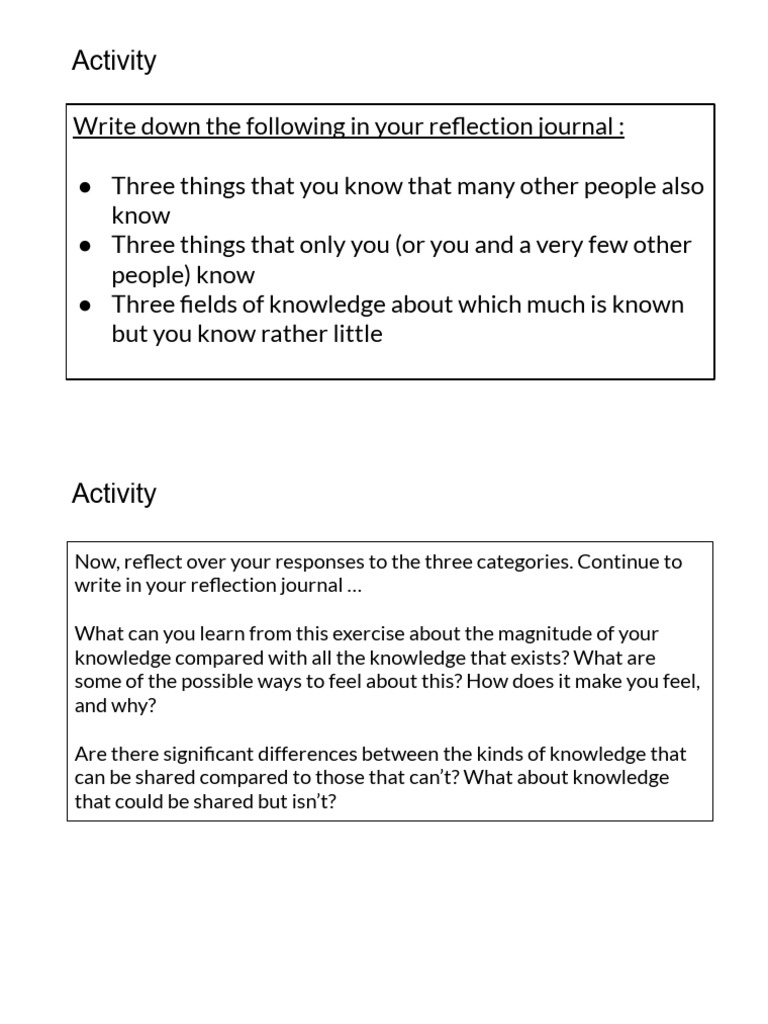 DP1 TOK Lesson 2 Introduction To Knowledge and The Knower | PDF