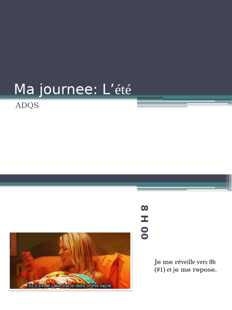 FRENCH 3 Ma Journee-Proj 1 | PDF