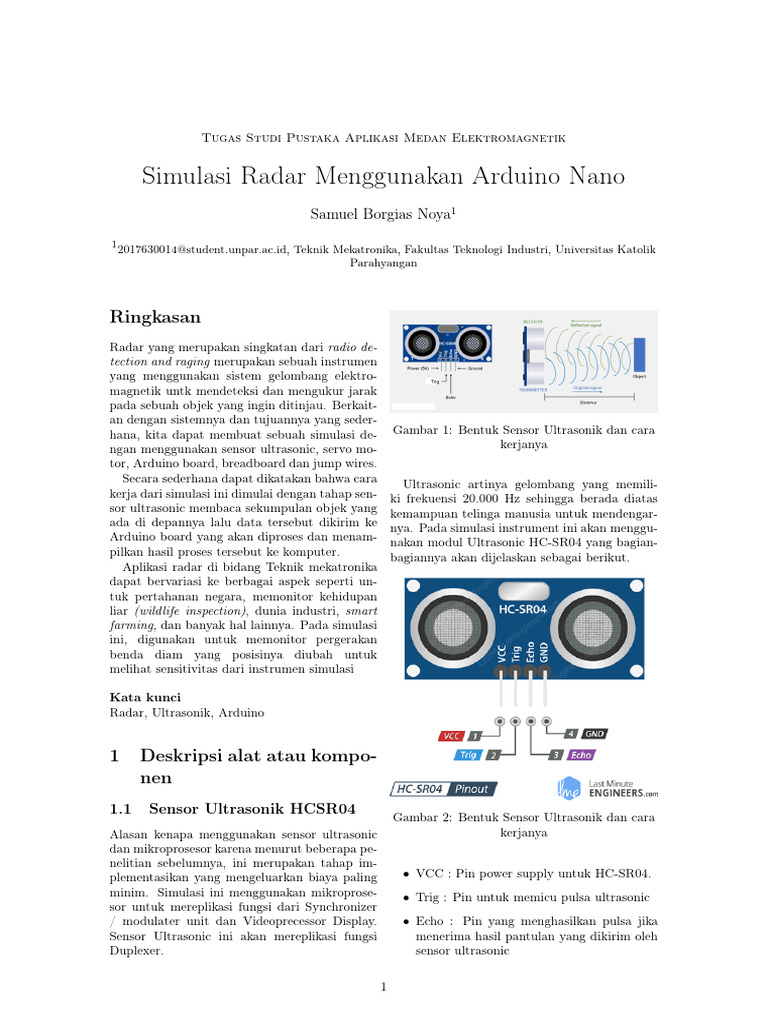 Radar Simulation Using Arduino Uno | PDF