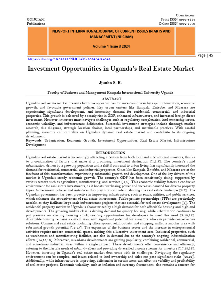 Uganda Real Estate Investment Insights | PDF | Investing | Finance ...