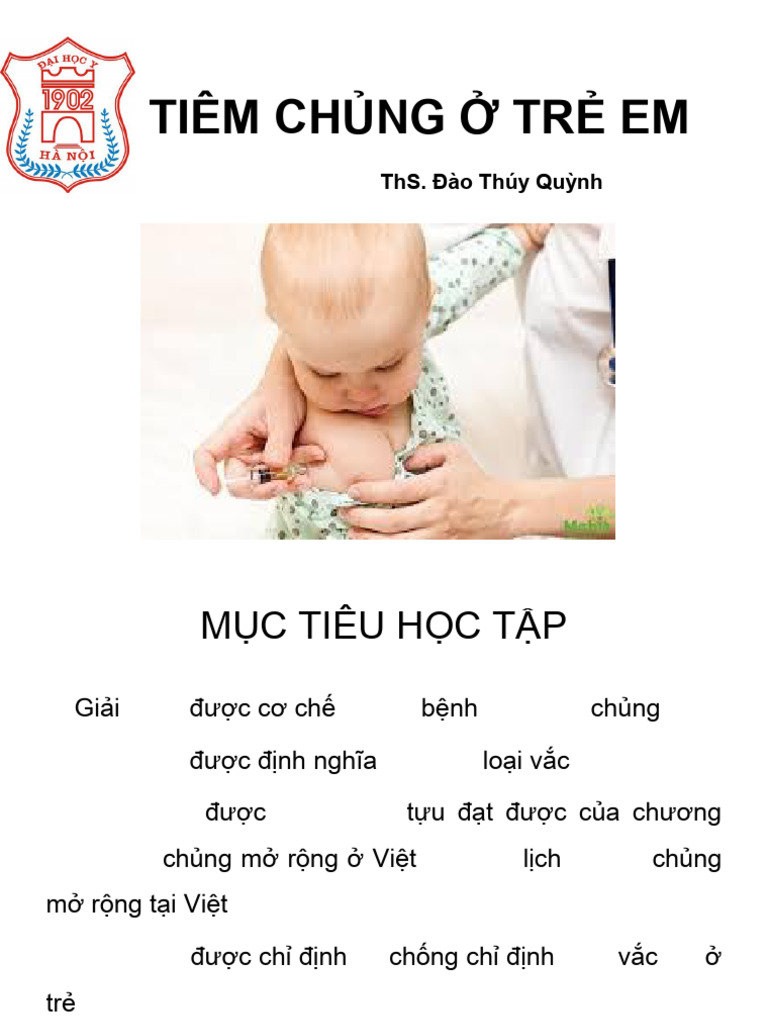LEC3.S3.5.MD - Tiêm chủng ở trẻ em - Slide | PDF
