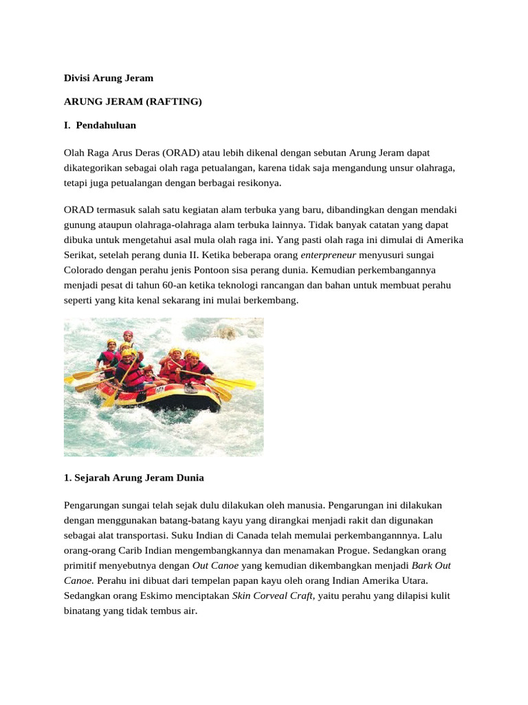 Divisi Arung Jeram | PDF