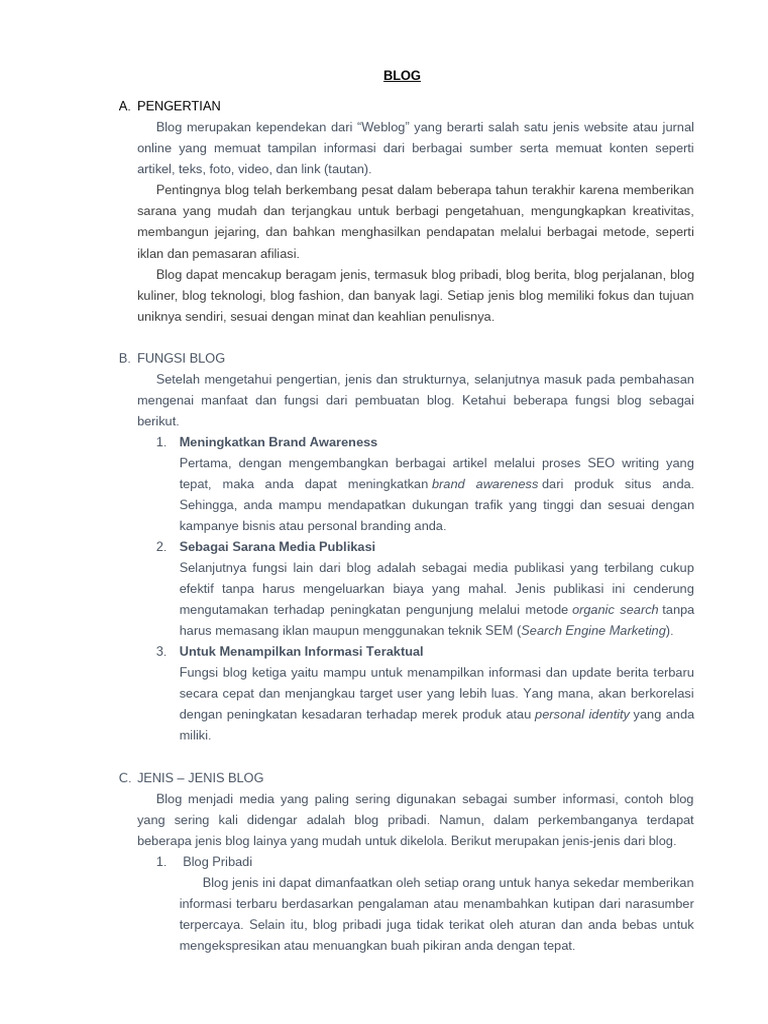 Blog & Vlog | PDF