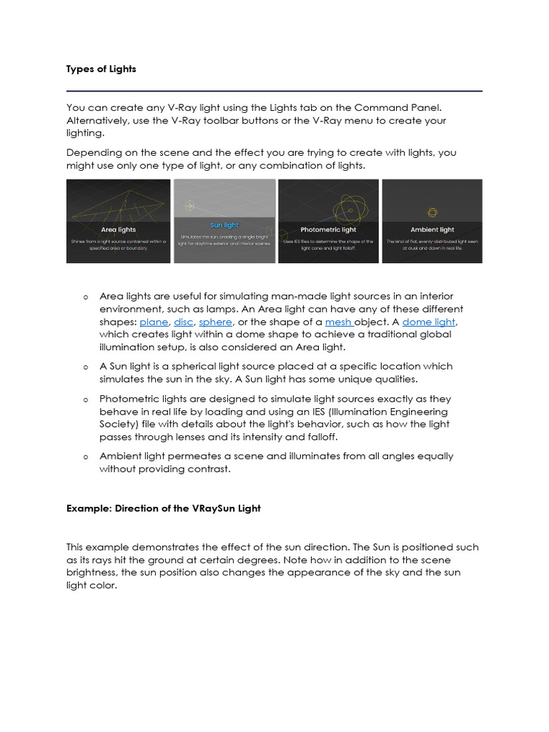 Vray light | PDF