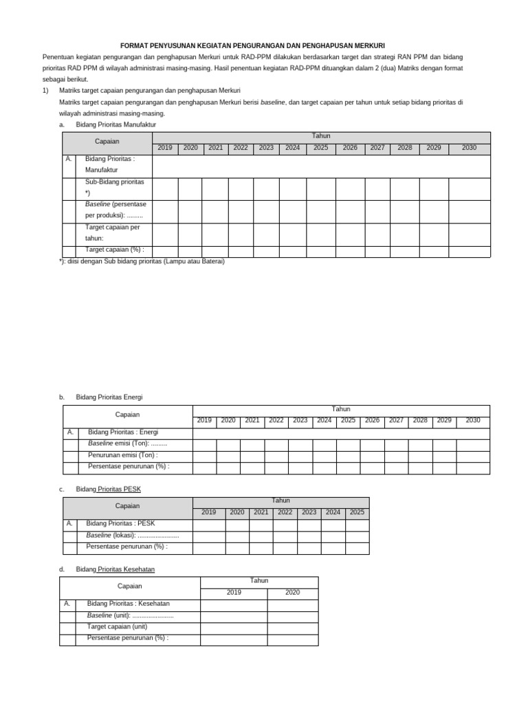 Template RAD - Matriks | PDF