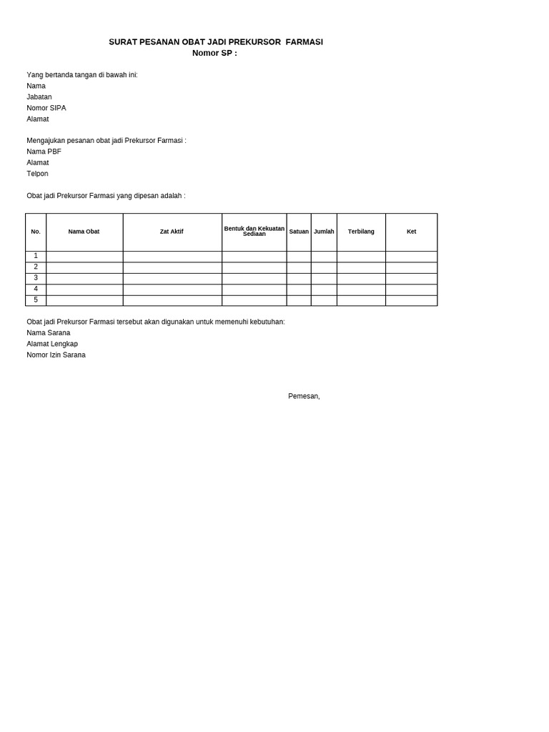 Contoh SP Prekursor MPI Untuk Outlet | PDF