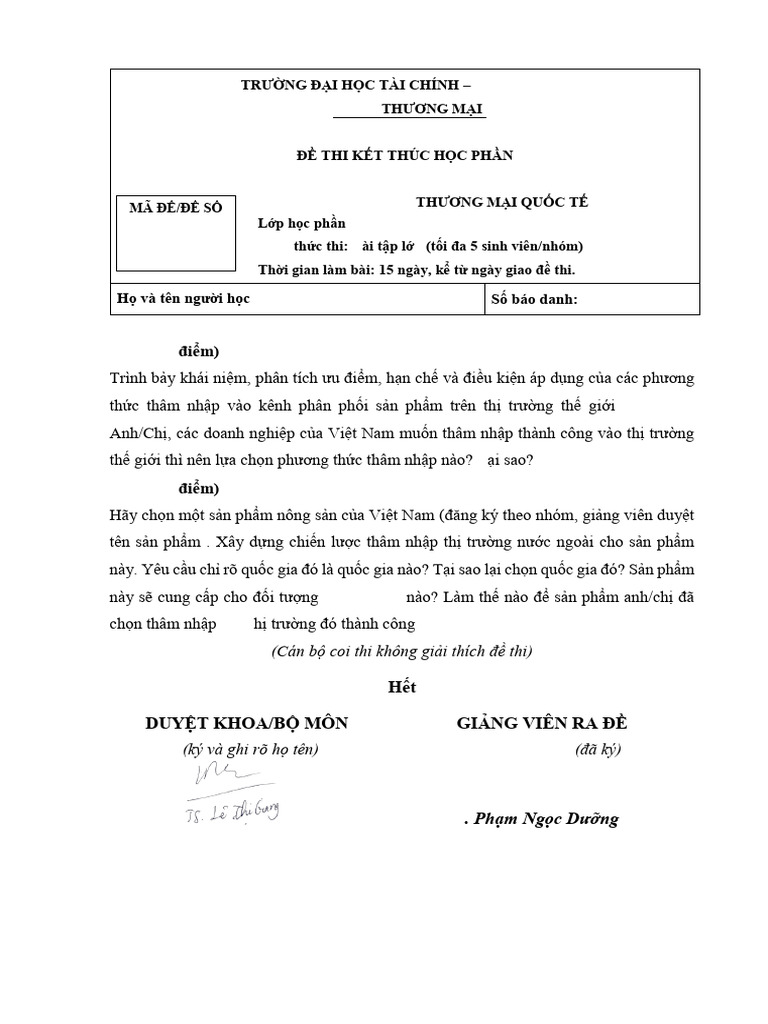 De Thi Marketing TMQT 1 - 2022 - Baitaplon | PDF