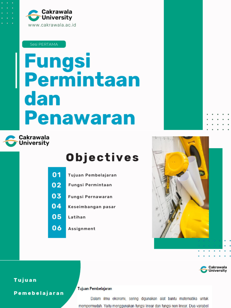 Fungsi Permintaan Penawaran 1 MTK Bisnis Cakarawal 2425 | PDF