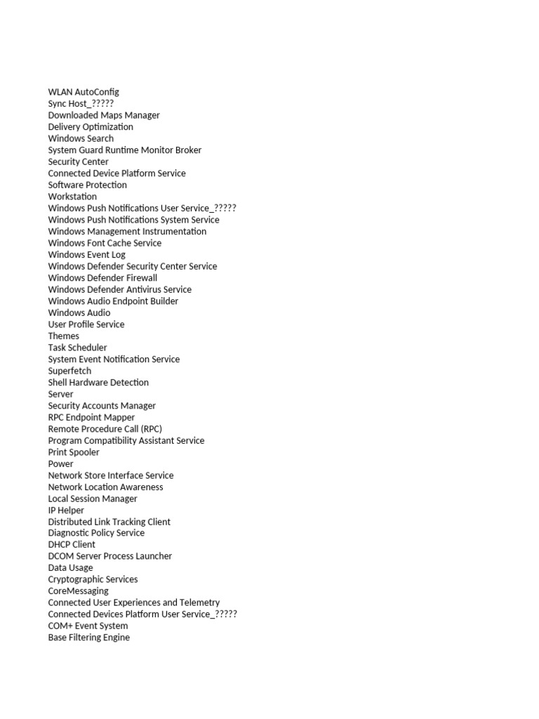 Black Vipers Windows 10 Service Configurations - Black Viper | PDF