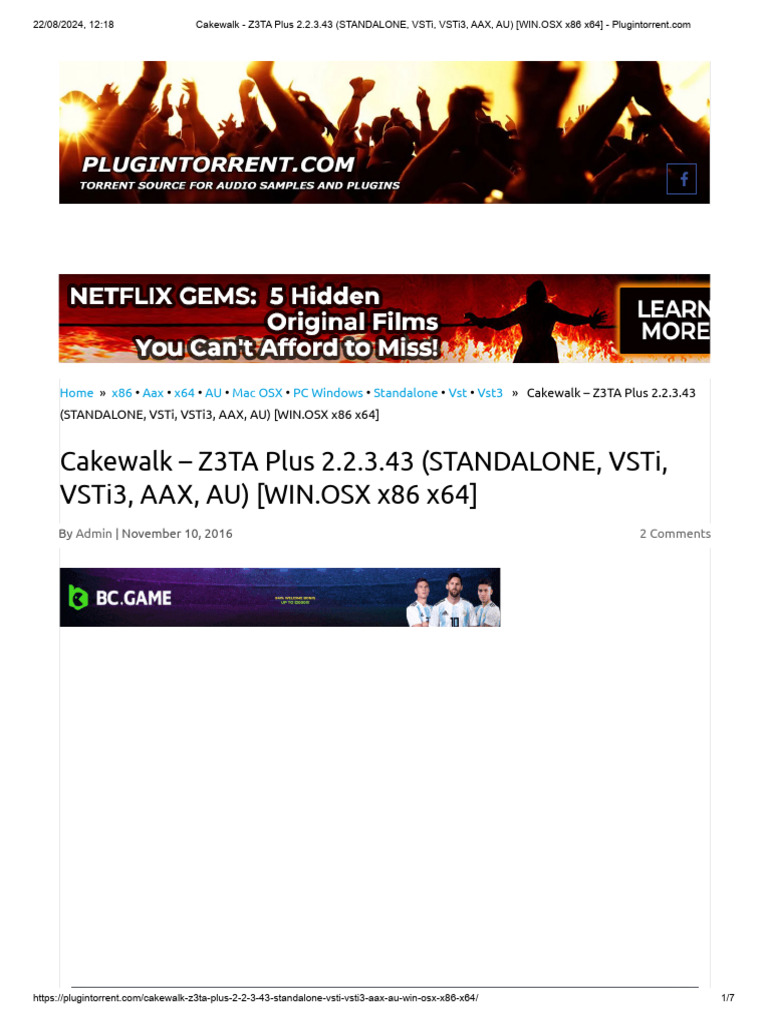 Cakewalk - Z3TA Plus 2.2.3.43 (STANDALONE, VSTi, VSTi3, AAX, AU) (WIN ...