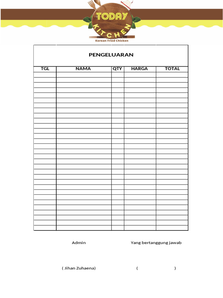 Barang Masuk, Keluar, Pemasukan, Pengeluran, Rijek | PDF